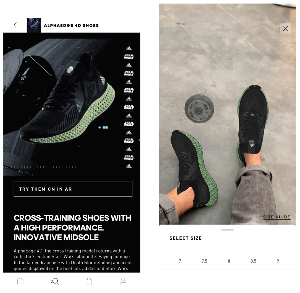 Adidas AR Sneakers Try-On App - Virtual Reality Marketing