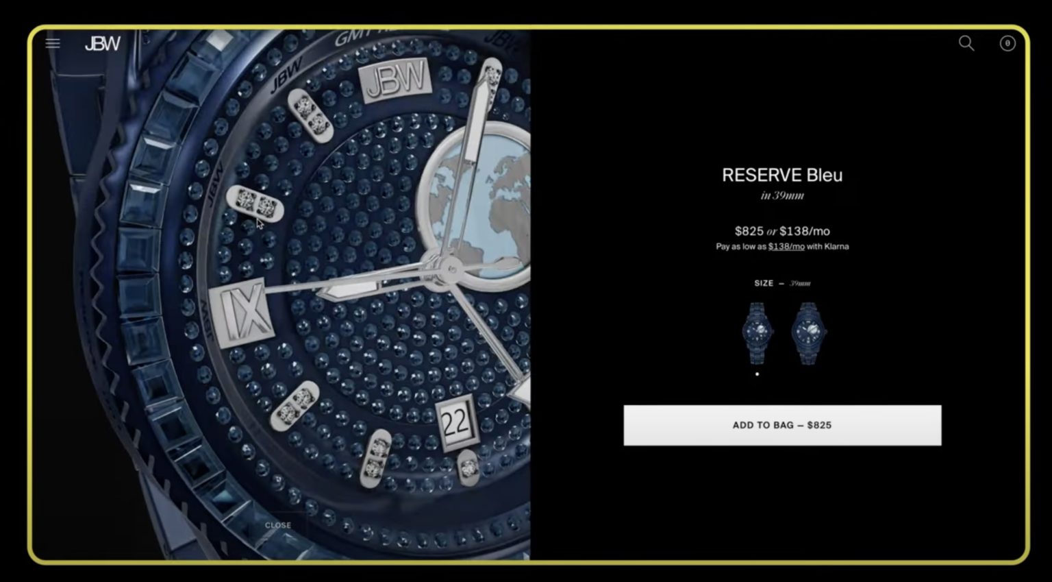 JBW Reserve Blue - Virtual Reality Marketing