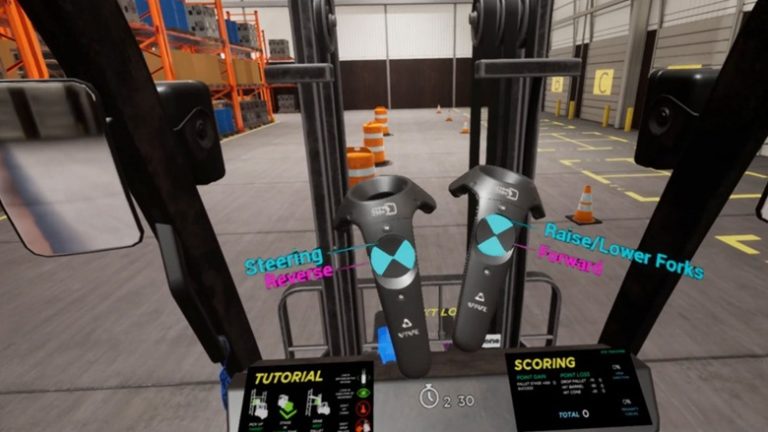 HTC VIVE Forklift VR Simulator - Virtual Reality Marketing