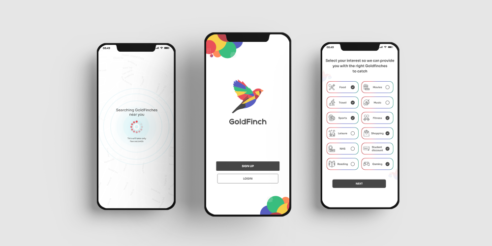 Gold Finch - Geo Fencing App - Virtual Reality Marketing